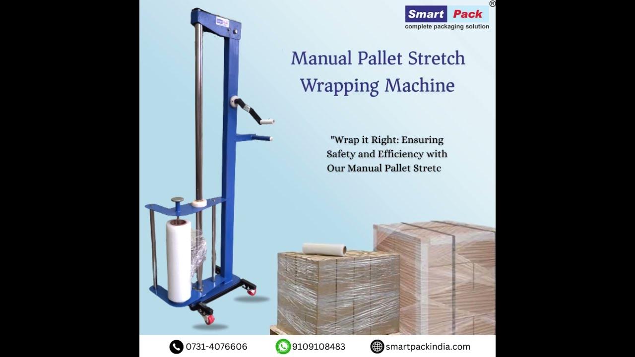 Manual Pallet Stretch Wrapping Machine - YouTube