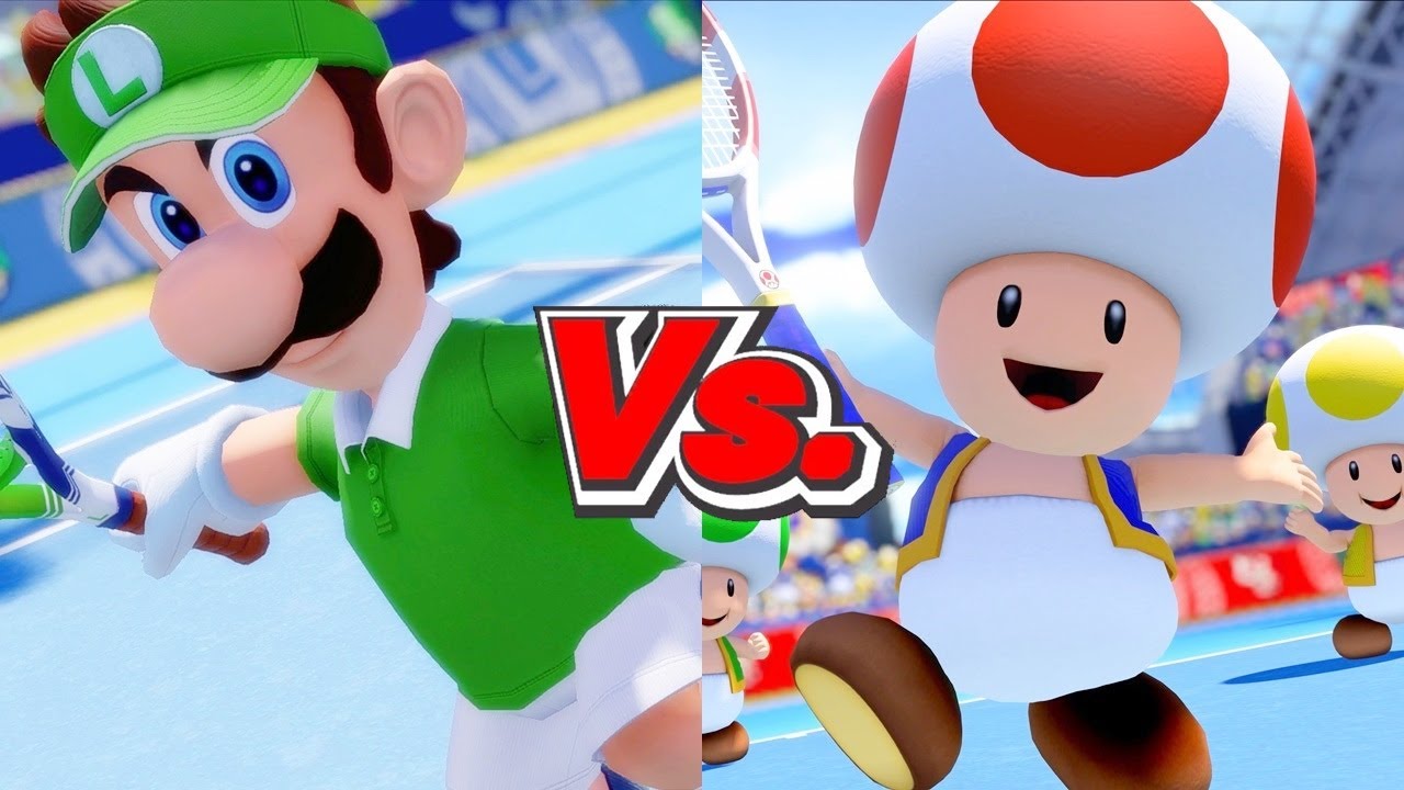 Mario Tennis Aces - Luigi Vs. Toad - YouTube