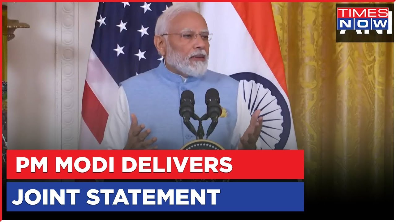 PM Modi Delivers Joint Press Statement With US President Joe Biden At ...