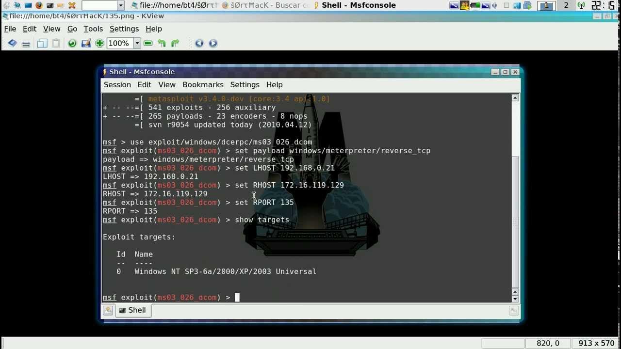 Metasploit --- Explotando Vulnerabilidad en Puerto 135 (ms03_026_dcom) - YouTube
