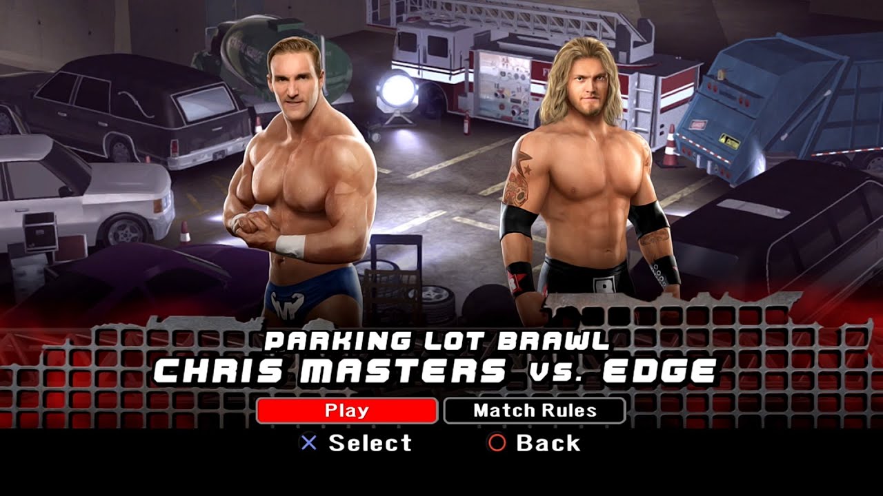 WWE SmackDown VS Raw 2008 PS3 - Chris Masters VS Edge - Parking Lot ...
