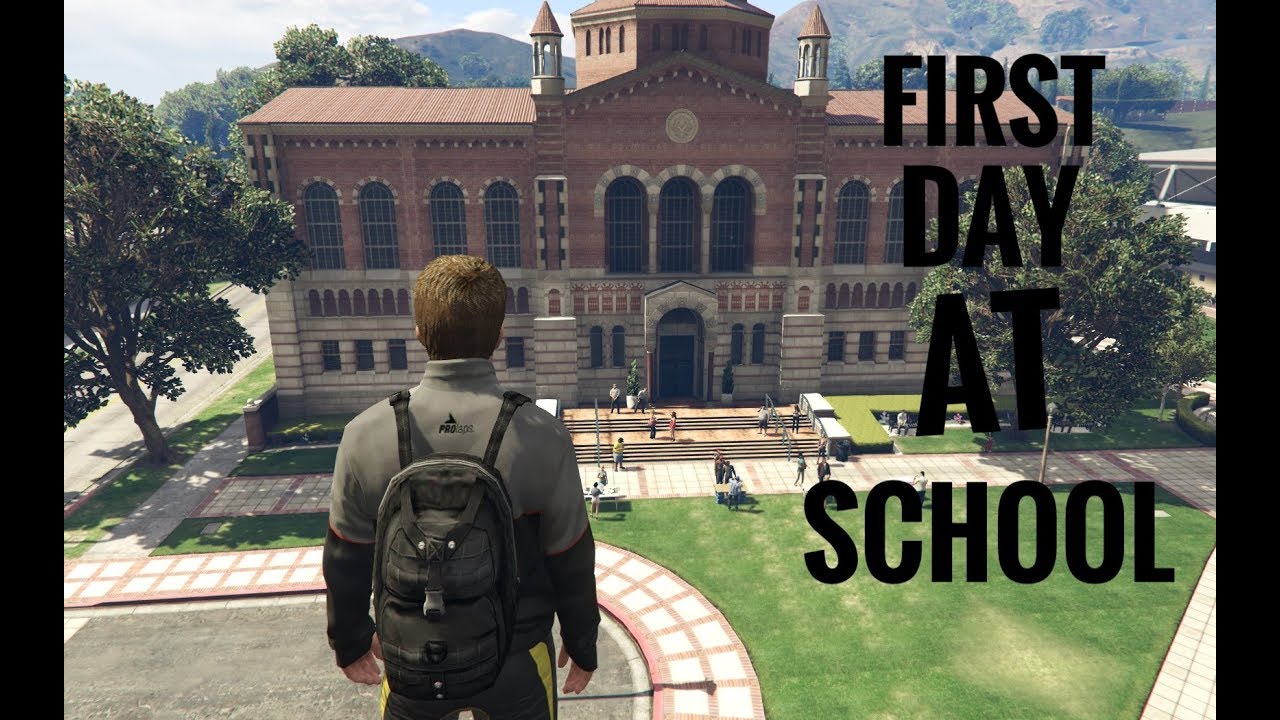 GTA 5 | First Day at School | Real Life Mod #1 | Leon Gaming - YouTube