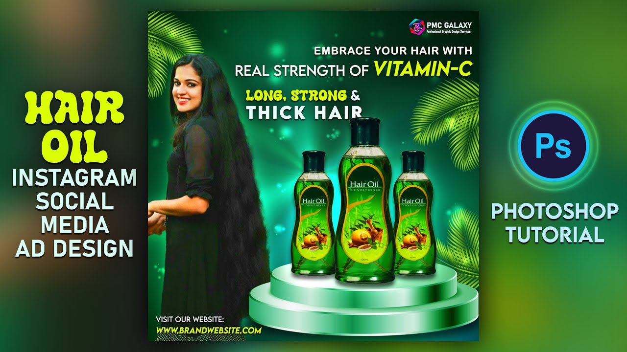 Hair Oil Instagram Social Media Ad Design | Instagram Post Design ...