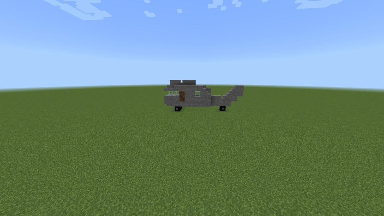 How to build a helicopter in Minecraft Bedrock - YouTube