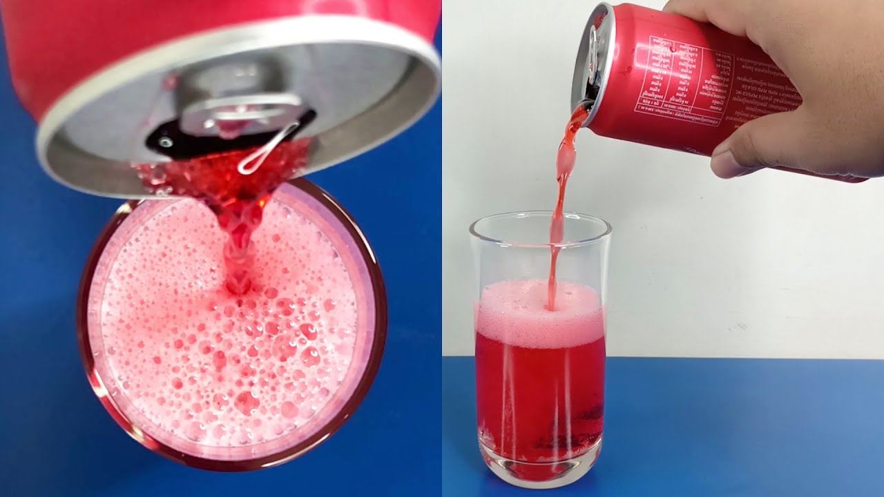Amazing Sting Energy Berry Blast Pouring in slow motion - YouTube