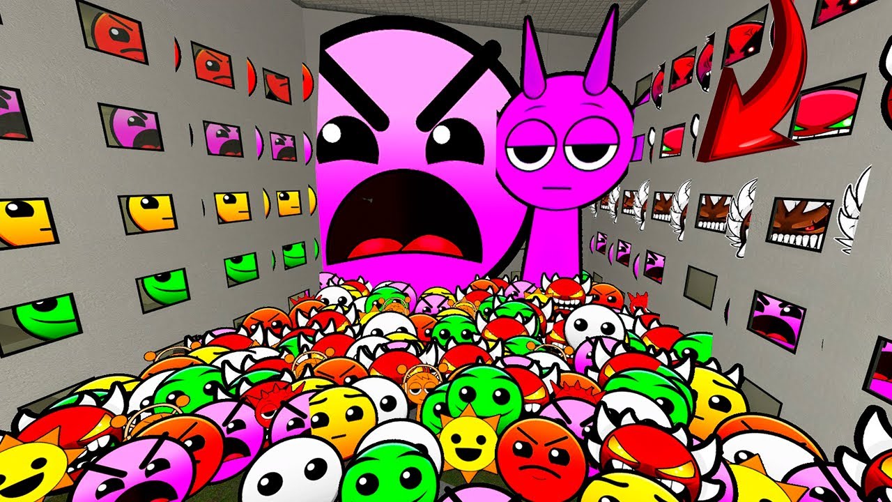 NEW Sprunki and Lobotomy Nextbots Geometry Dash Difficulty Faces MCPE ...