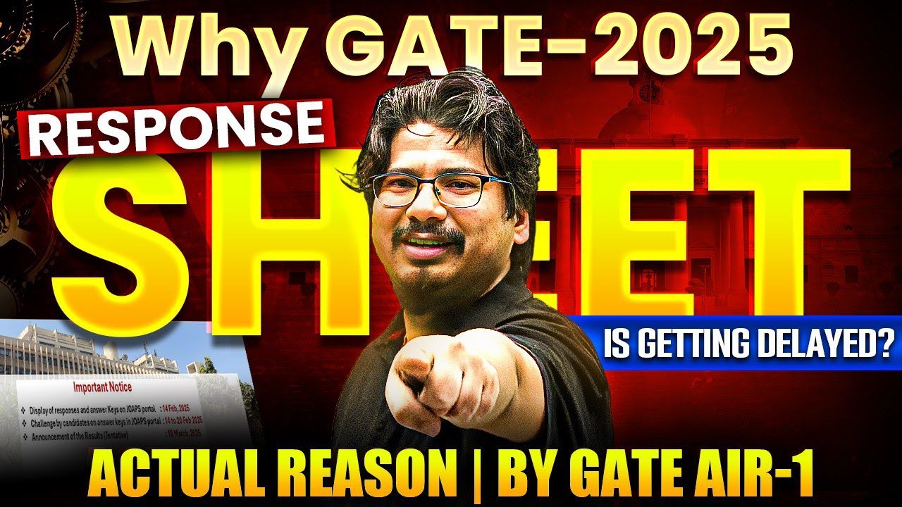 ACTUAL DATE of RESPONSE Sheet 🔥 of GATE-2025 Revealed | #GATE2025 # ...