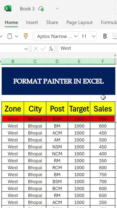 How to Use Format Painter in Excel: The Ultimate Step-by-Step Guide #excel #exceltips # ...