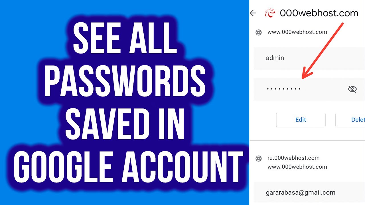 How To See ALL PASSWORDS Saved In Your Google Account YouTube How To See ALL PASSWORDS Saved In Your Google Account YouTube
