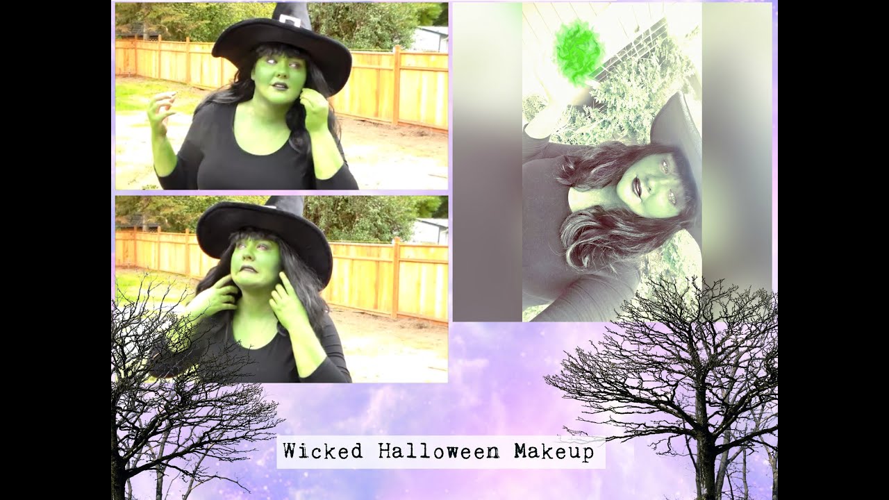 Wicked Halloween Makeup Tutorial - YouTube