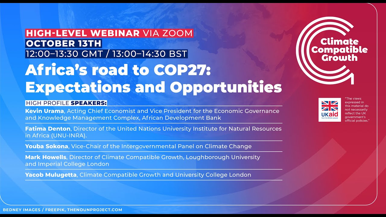 Africa’s road to COP27: Expectations and Opportunities: Webinar - YouTube
