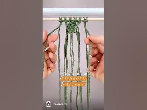 Macramé tutorial: Fishbone pattern 🐠 - YouTube