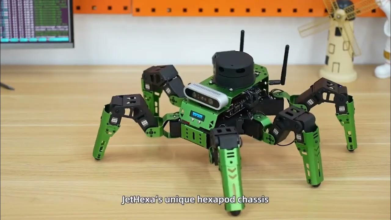 JetHexa ROS Hexapod Robot Kit SLAM Mapping and Navigation Enabled, Jetson Nano Powered - YouTube