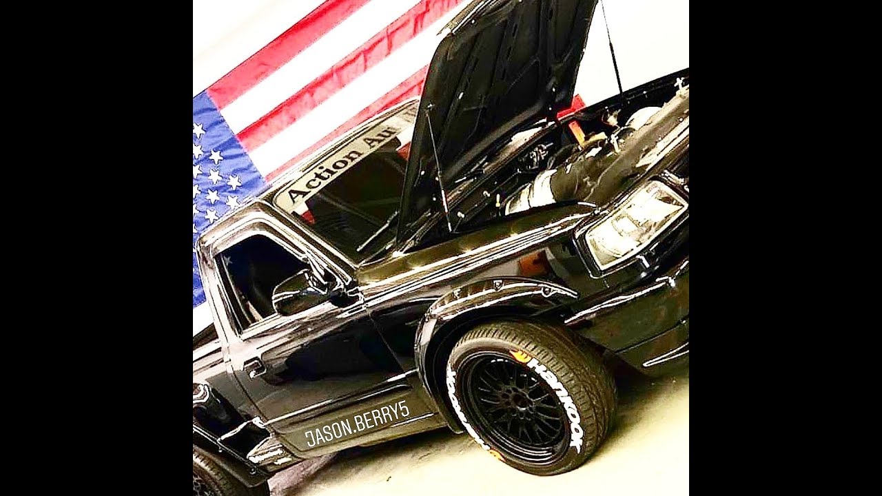 BURNOUT! LS Swapped Turbo Ford Ranger #turbodanger - YouTube