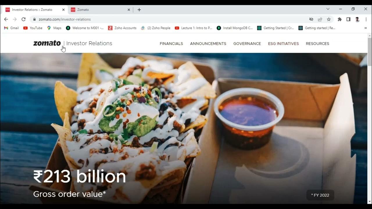 zomato clone investor page top navbar using html css only - YouTube