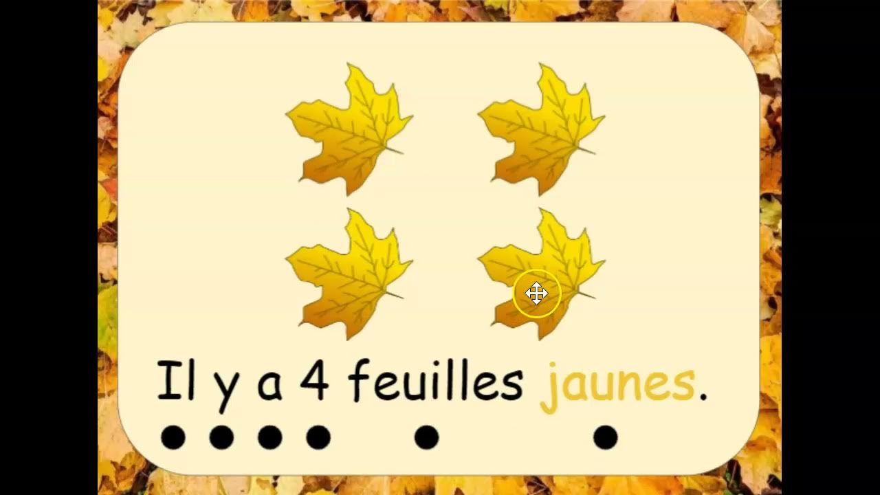 Je compte les feuilles - emergent reader - YouTube