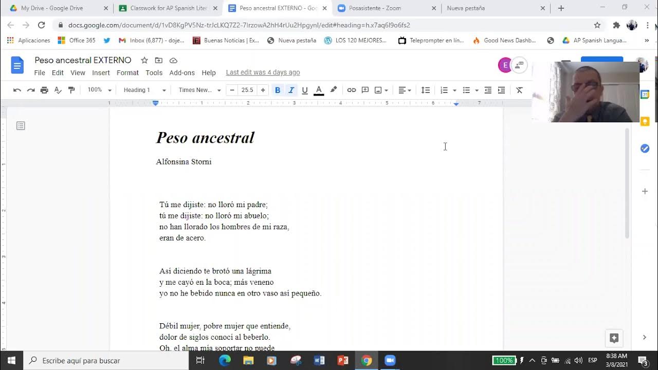 Peso ancestral análisis del poema. - YouTube