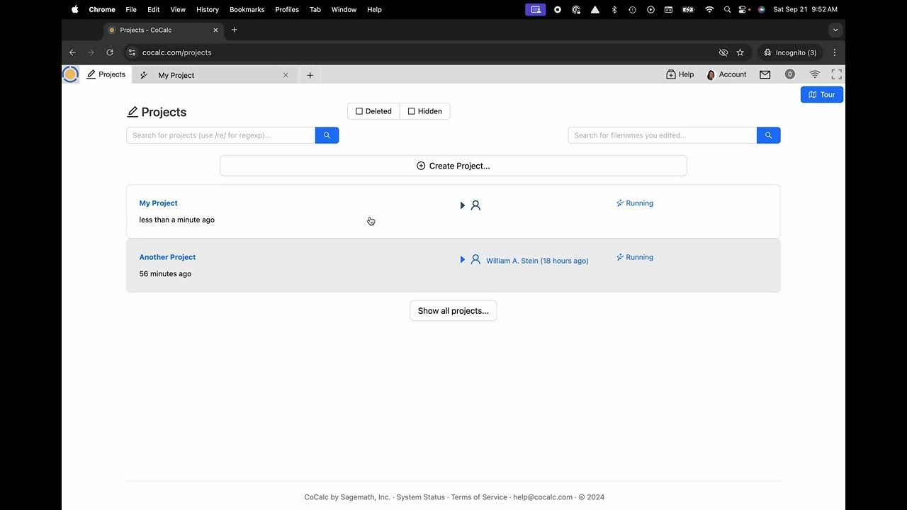 What is a CoCalc Project? - YouTube