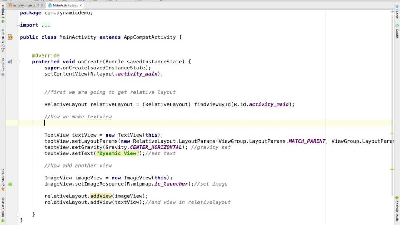 How To Create Dynamic View In Android Youtube
