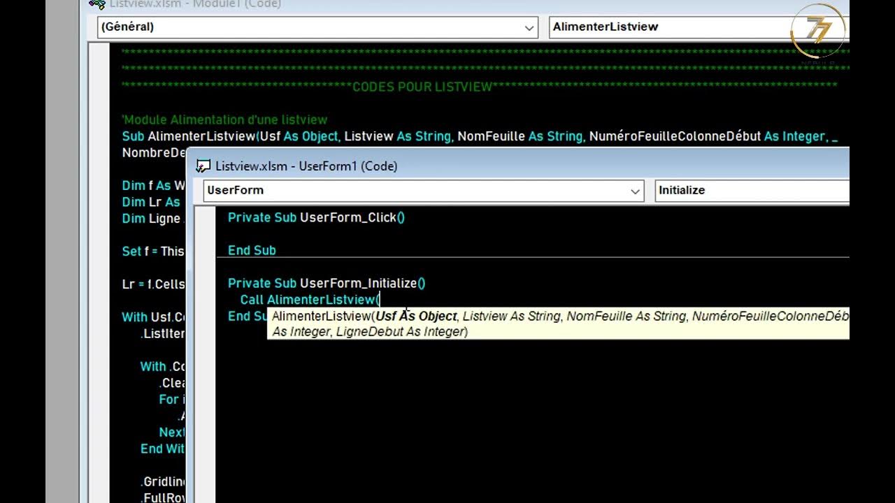 Excel Vba Alimenter Listview Techniques Secrètes Youtube