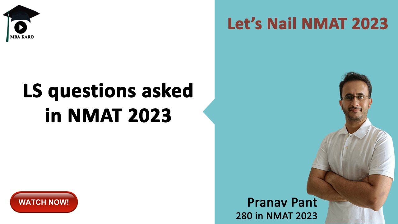 LS Questions Asked in NMAT 2023 | Replica of Questions asked in NMAT ...