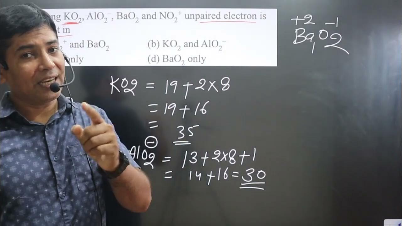 Among KO2, AlO2-, BaO2 and NO2+ unpaired | Chemical bonding | Fajan rule | Valence Bond Theory ...