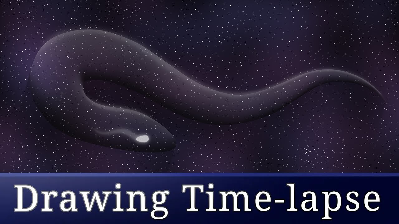 Giant Space Snake - Drawing Time-Lapse - YouTube