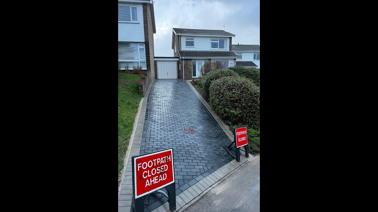 Sloped Block Paved Driveway in Portishead - YouTube