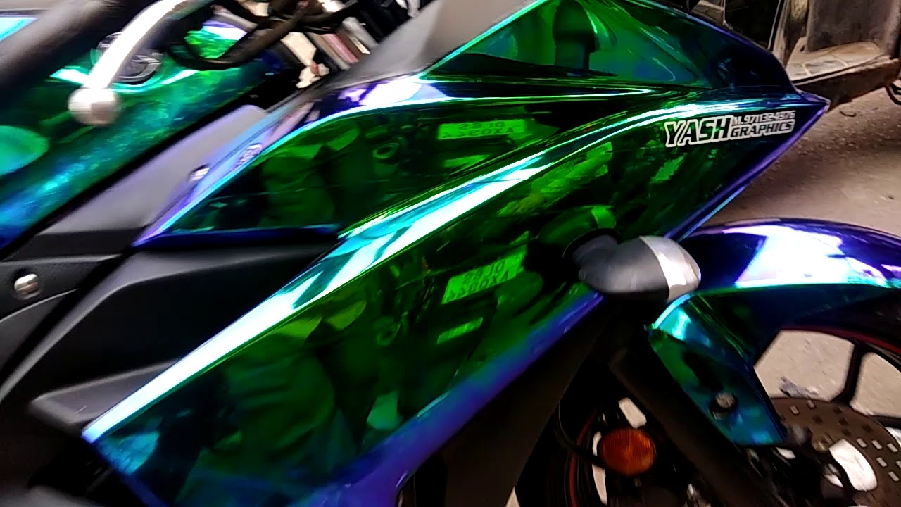 Yamaha R3 full wrap rainbow - YouTube