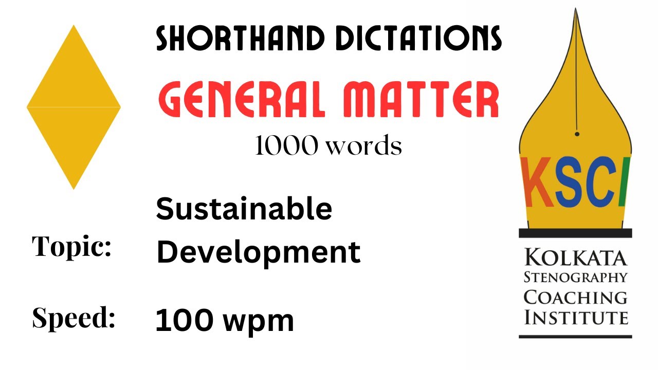 General Matter 100 wpm (110wpm fluctuation) Development. General Matter ...