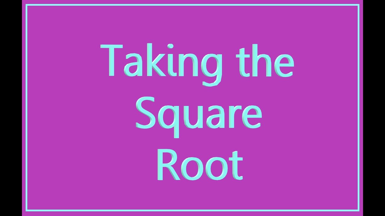 vwo2 - Mathematics - Ch4 - 4.2 - Taking the Square Root - YouTube