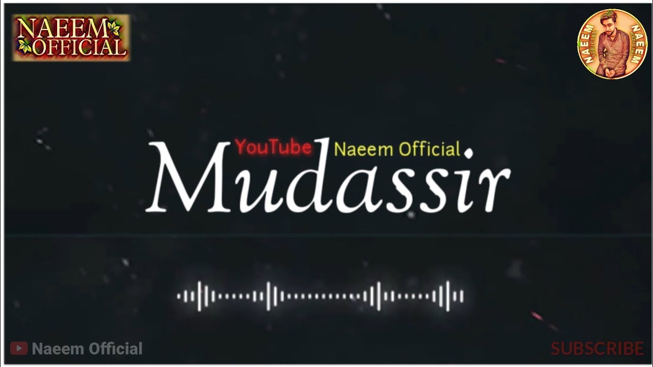 Mudassir Name Ringtone Status ll मुदस्सिर नाम स्टेट्स ll Black Screen ...