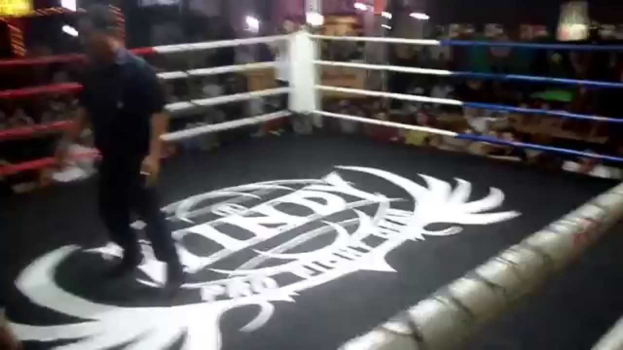 Muay Thai fight Round 1 at Thapae Stadium Chiang Mai Northern Thailand ...