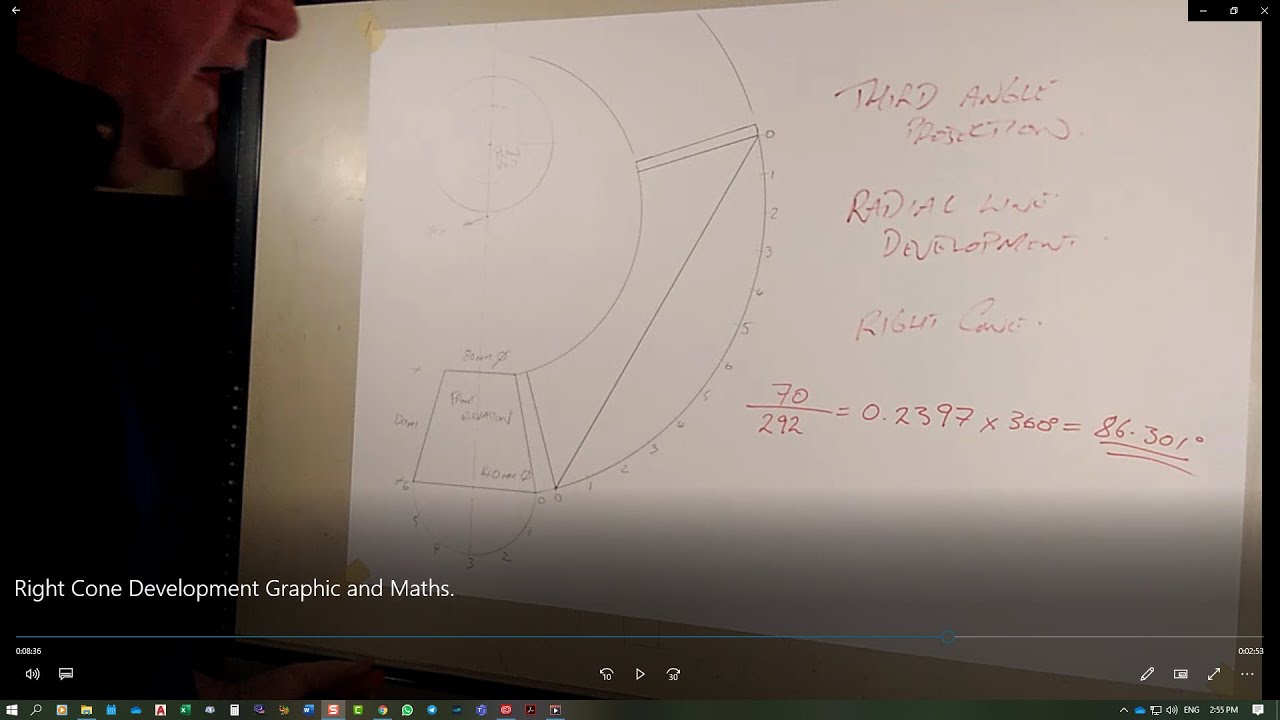 Radial Line Development of a Right Cone. - YouTube
