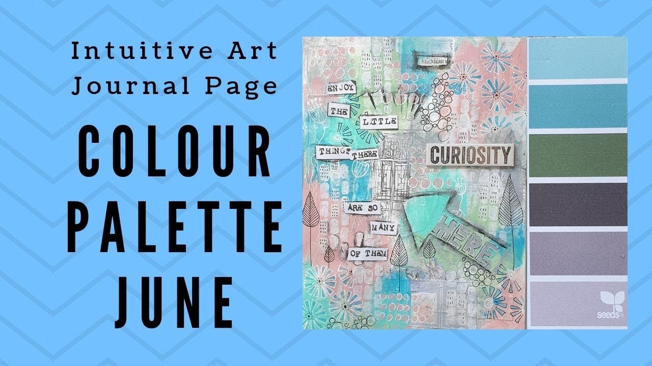 June Colour Palette Intuitive Art Journal Page - YouTube