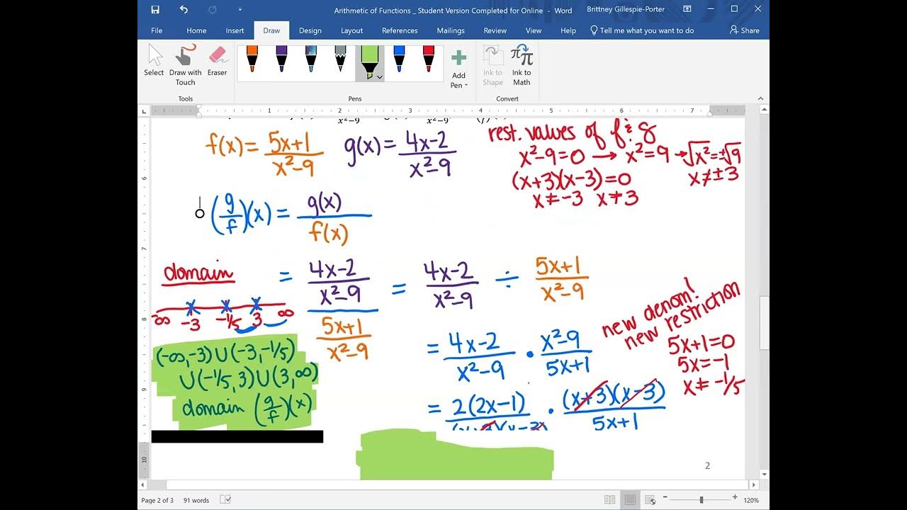Algebra of Functions with Three Functions - YouTube
