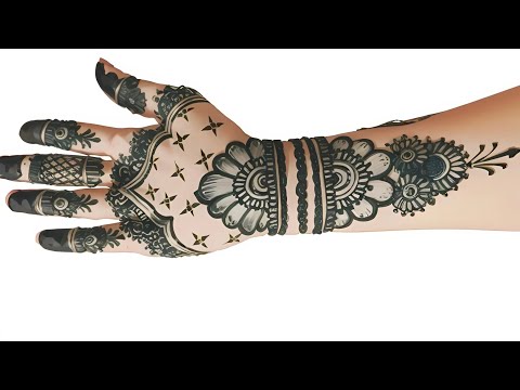 Simple and easy, beautiful mandi design🥰💕#MeMehendiDesign #NewMehendiDesign #SimplMehendiDesign