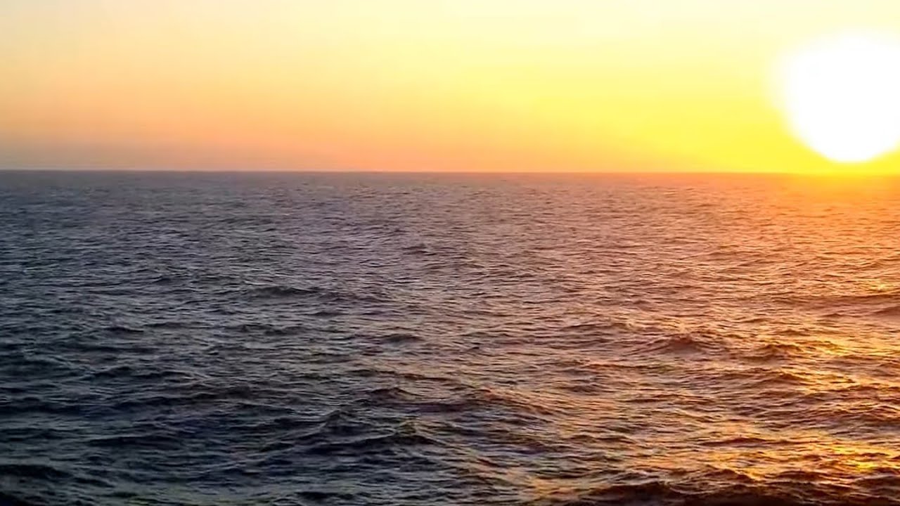 Rare Sunrise View From Oceanliner - YouTube