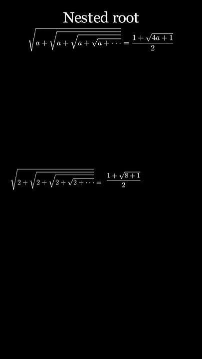 Sum of Nested root #squareroot #equation #graphic #algebra # ...