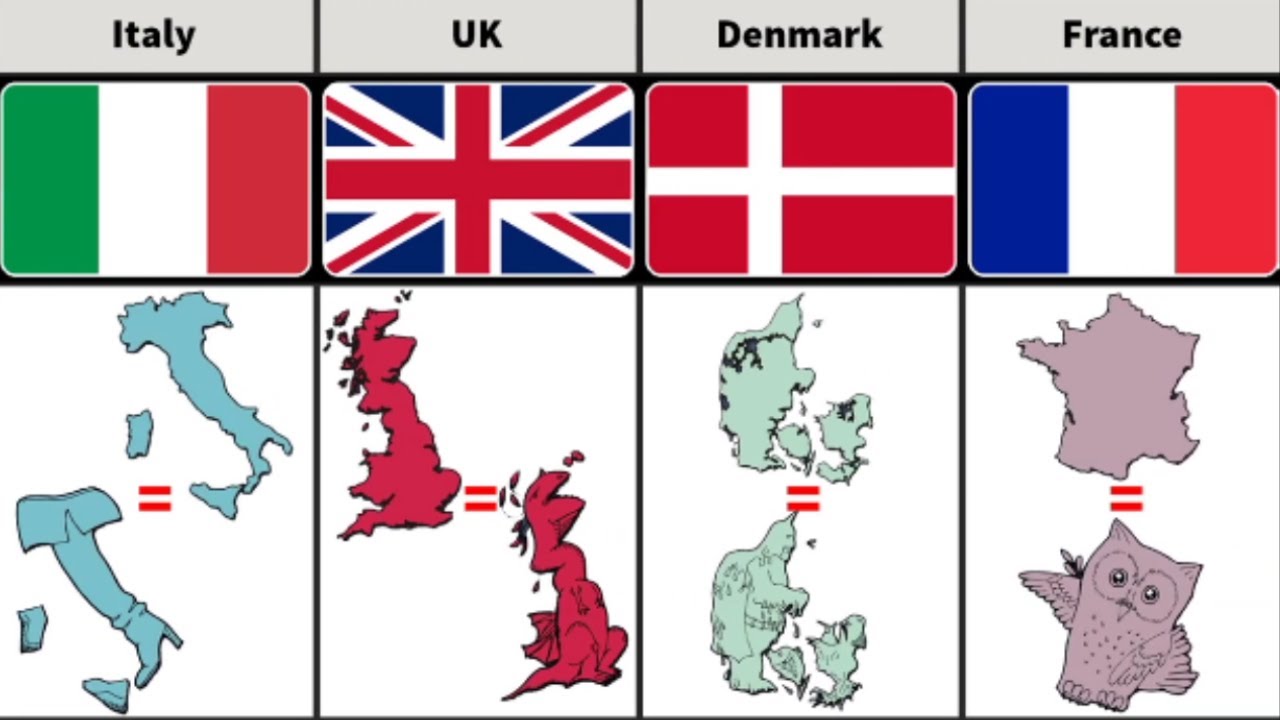 Countries Map That Looks Like Things And Animals Part 1 YouTube