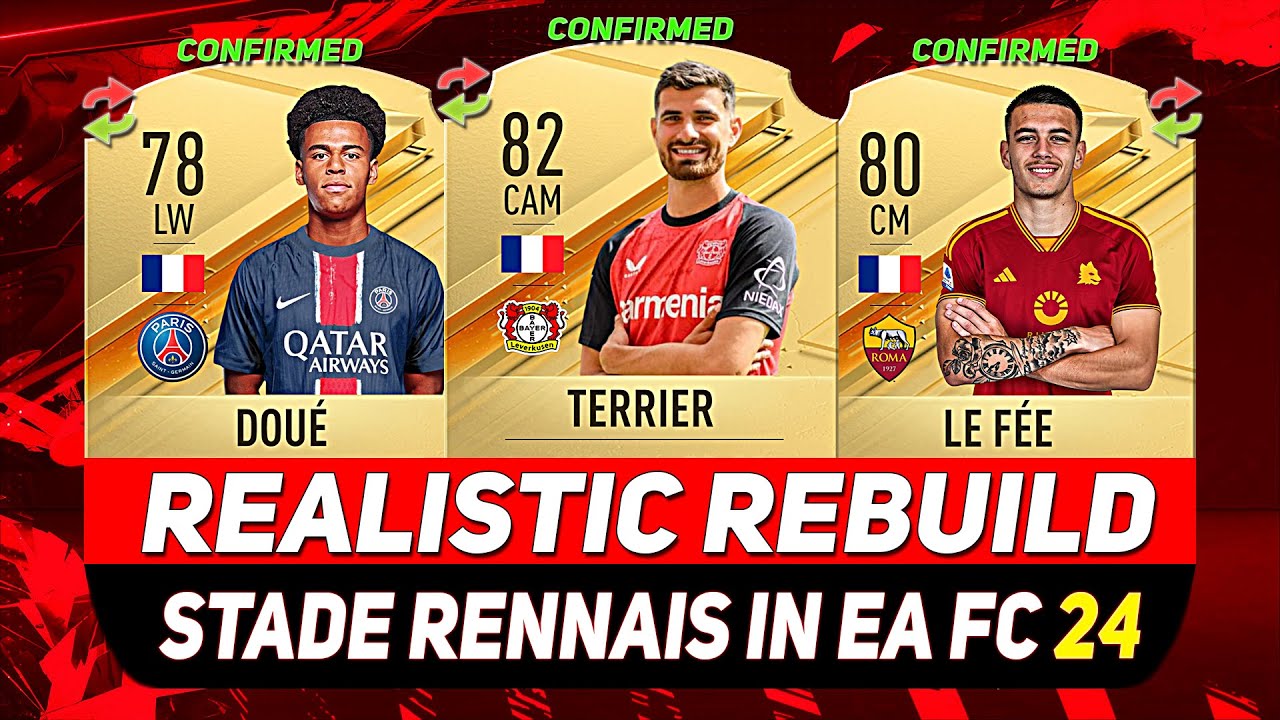 🏆STADE RENNAIS REALISTIC REBUILD IN EA FC 24 CAREER MODE! ft. DOUÉ ...