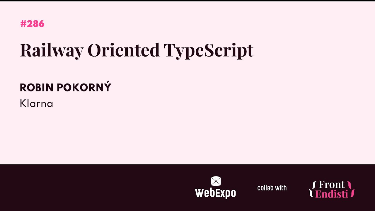 Robin Pokorný Railway Oriented Typescript Youtube