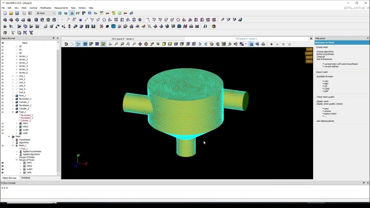 Export Meshing From Salome Meca to OpenFOAM - YouTube