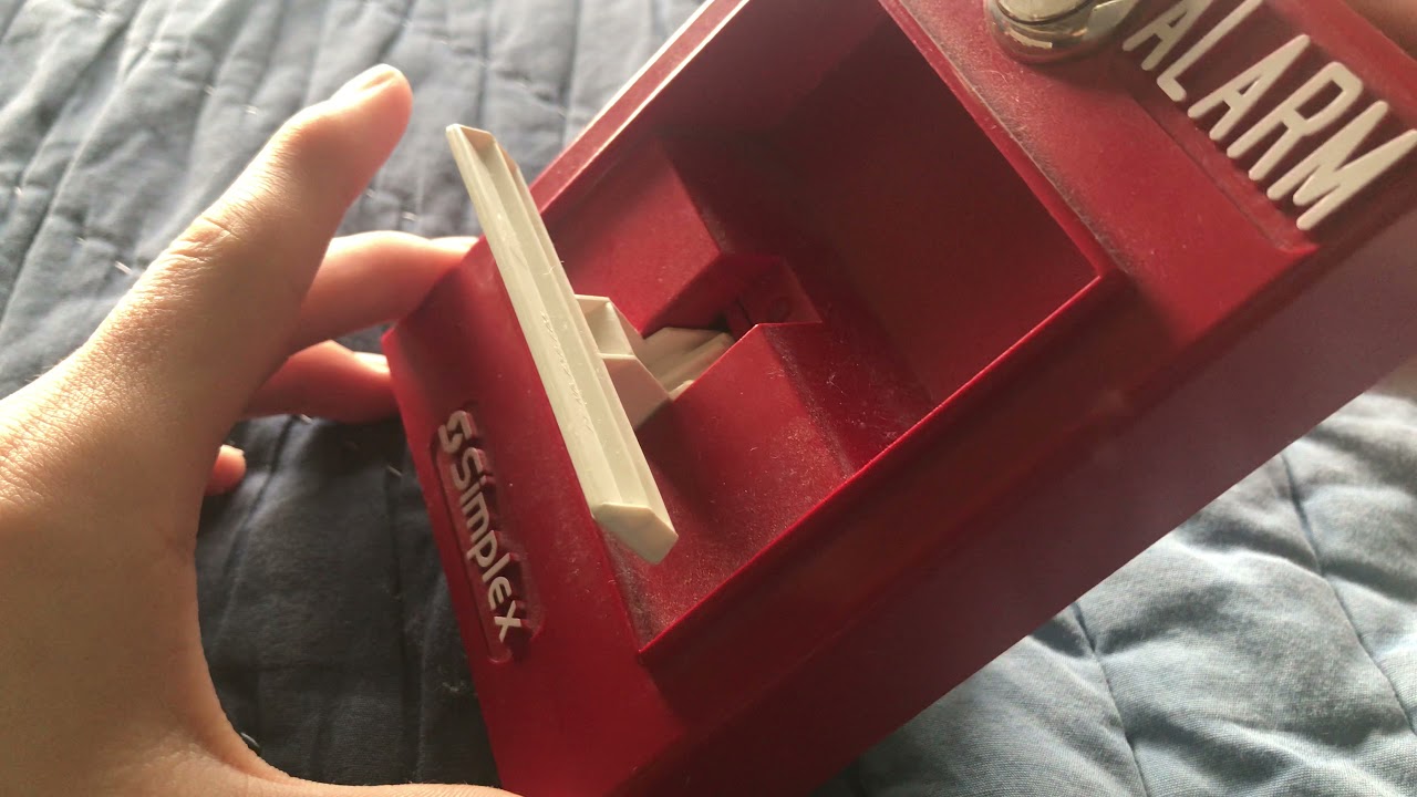 Showing Off My Simplex T-Bar Fire Alarm Pull Station With A Fail - YouTube