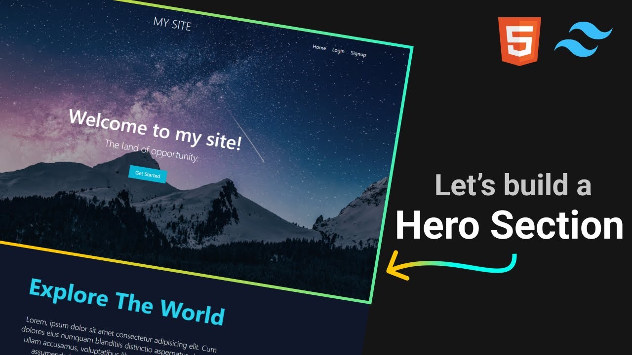 How To Build A Hero Section With HTML And Tailwind CSS Simple Tutorial