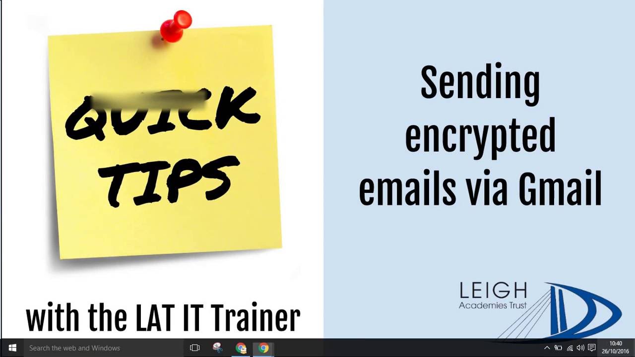Sending encrypted emails via Gmail - YouTube