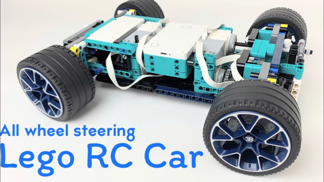 LEGO RC Car All Wheel Steering - Crab steering - AWD - YouTube