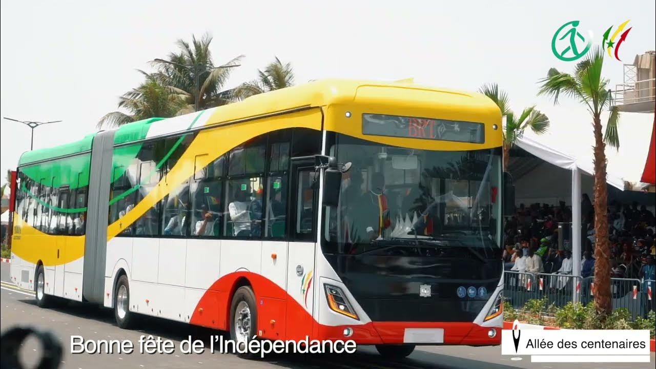 Projet BRT : Présentation aux sénégalais du Bus BRT Dakar 100% électrique. - YouTube