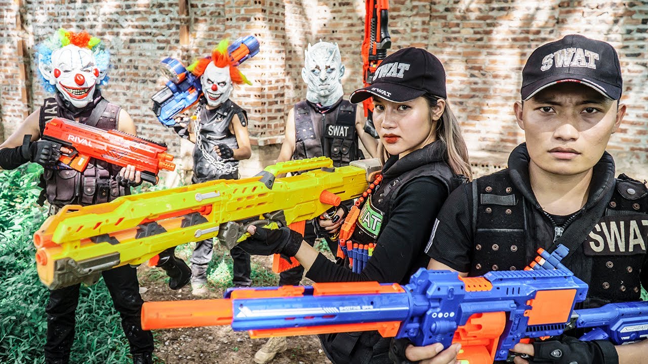 SQuad Nerf Guns Elite Fight Dangerous Criminal Group | The Last Battle ...