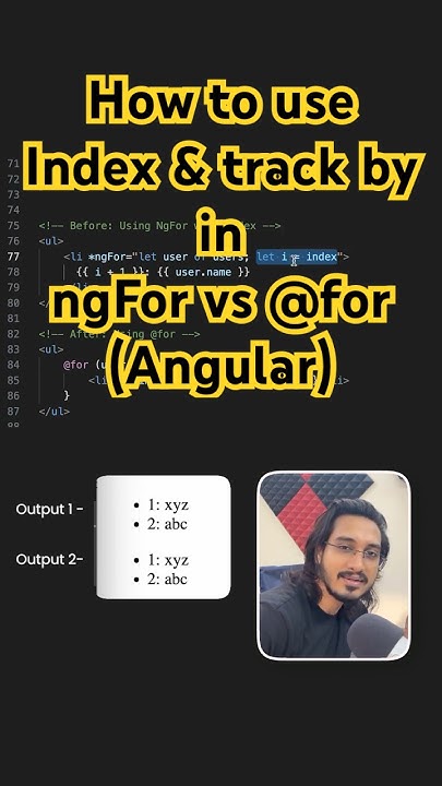Track by & Index in ngFor & @for in Angular: Complete Guide with Examples - YouTube